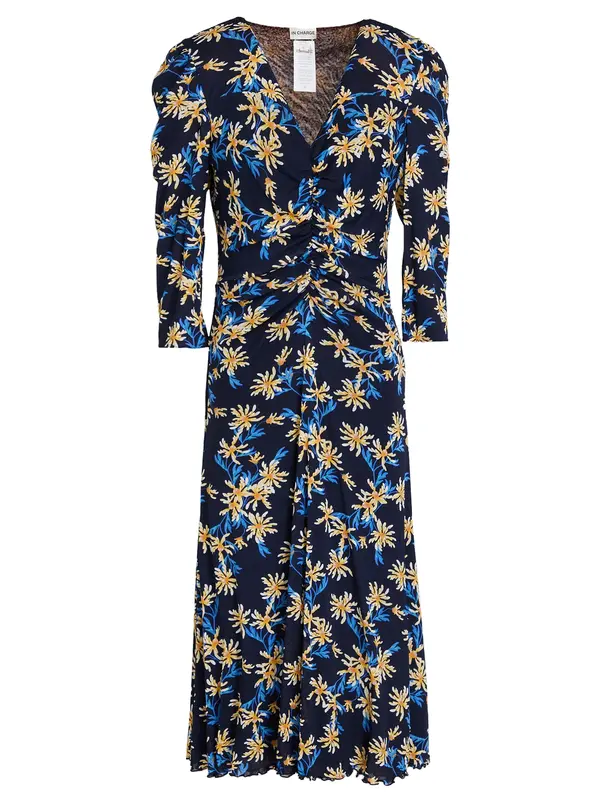 Diane Von Furstenberg Ivan Printed Midi Dress - Navy