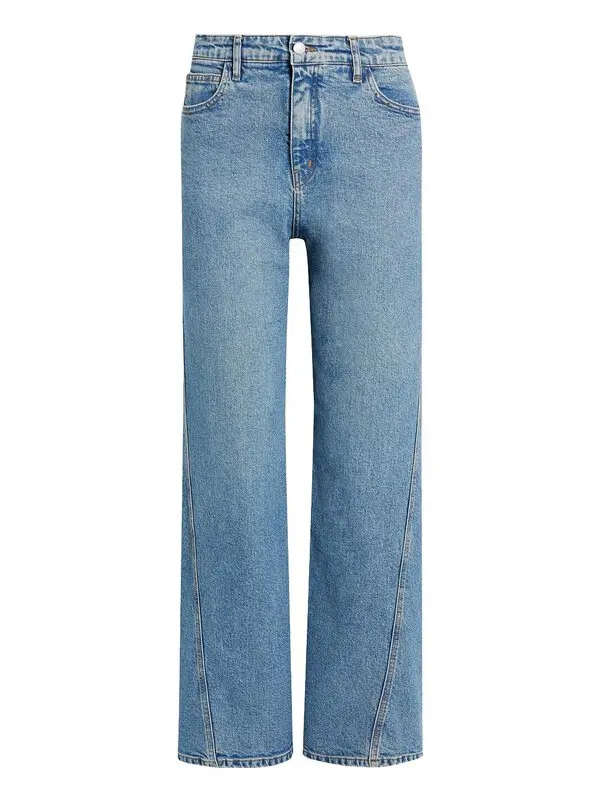 A.L.C. Abbott High-rise Straight-leg Jeans - Mid Denim