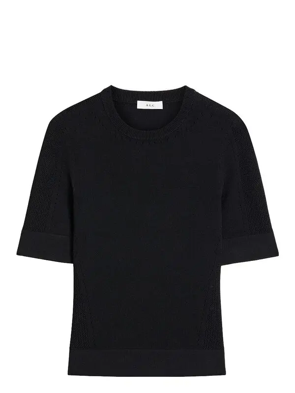 A.L.C. Nash Stretch-knit Top - Black