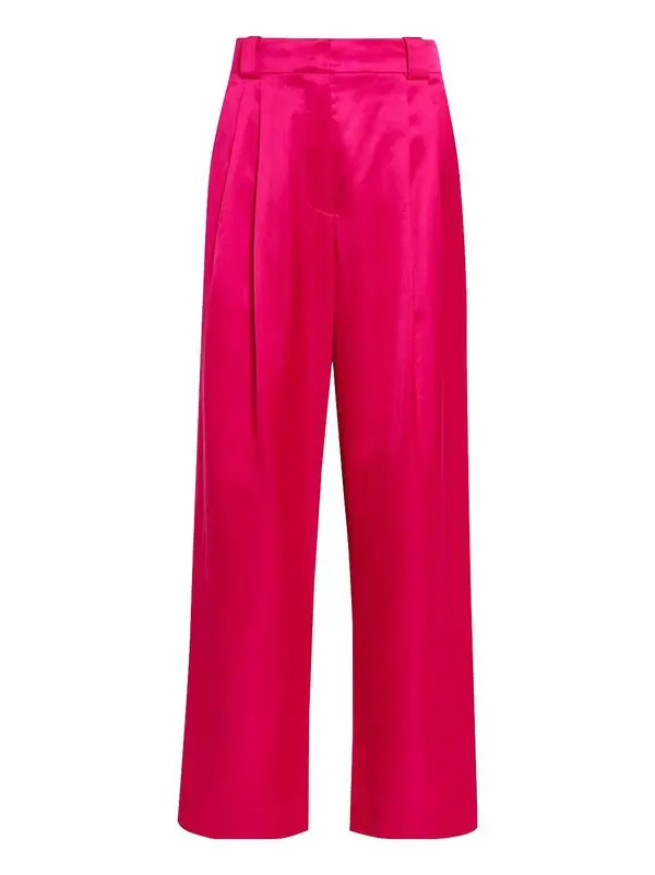 A.L.C. Fynn Satin Wide-leg Pants - Fuchsia