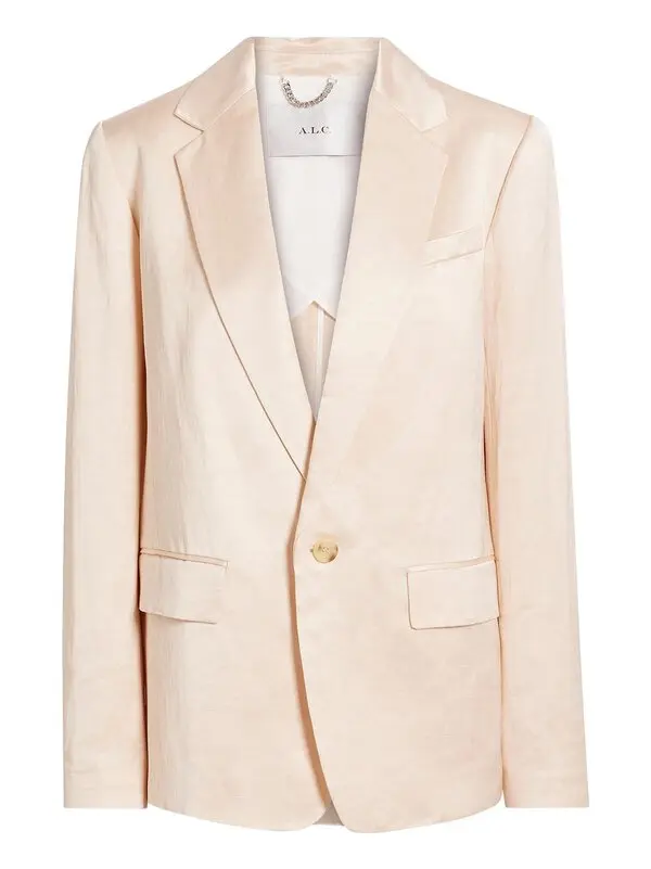 A.L.C. Linen-blend Shantung Blazer - Pastel Pink