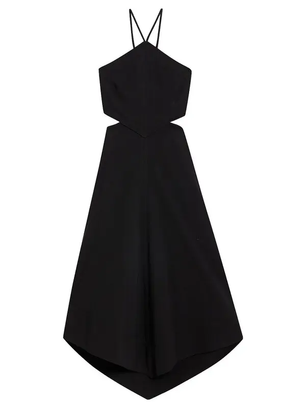 A.L.C. Beck Cutout Cotton Midi Dress - Black