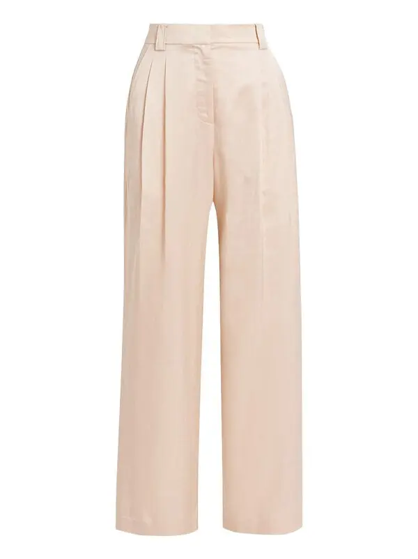 A.L.C. Mateo Wide-leg Shantung Pants - Blush