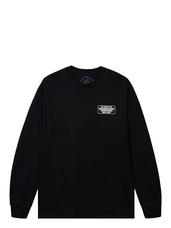 ANTI SOCIAL SOCIAL CLUB X Neighborhood Plaque Long Sleeve Tee Shirt - Black