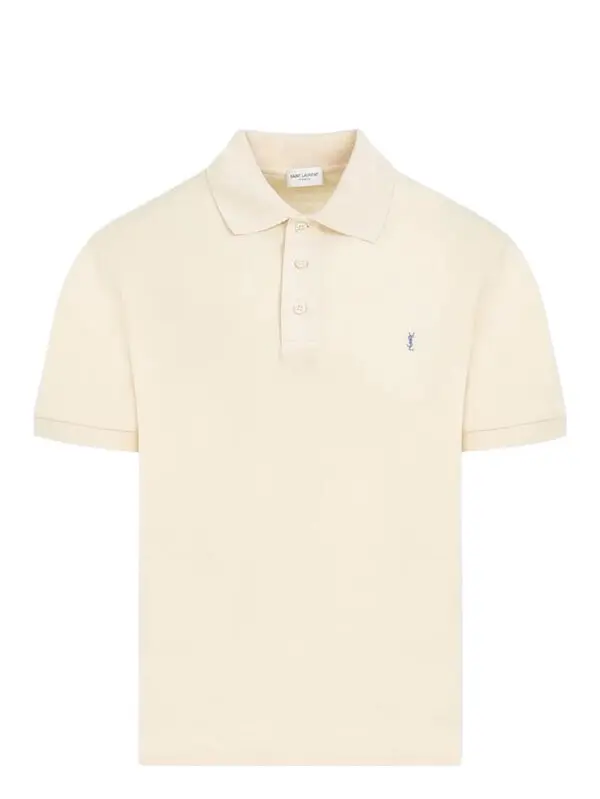 Saint Laurent Cassandre Piquã Polo Shirt - Yellow