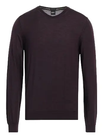 BOSS Virgin Wool Crewneck Sweater - Purple