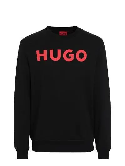 Hugo Cotton Fleece Sweatshirt - Black