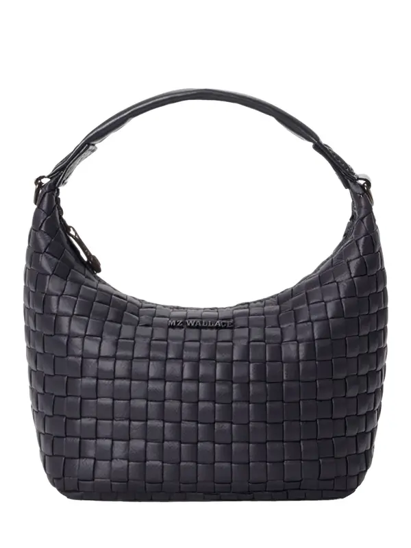 Mz Wallace Mini Woven Hobo Bag - Black