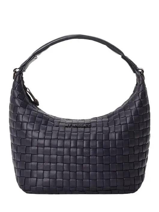 Mz Wallace Mini Woven Hobo Bag - Black