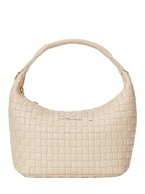 Mz Wallace Mini Woven Hobo Bag - Buff