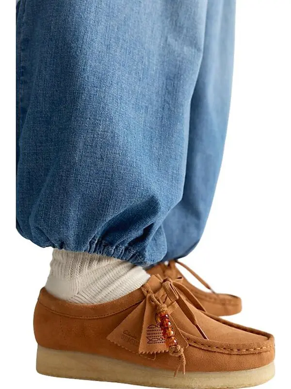 Clarks Wallabee Moccasins - Ginger Suede