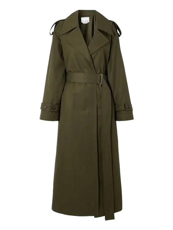 Sasuphi Valentina Belted Trench Coat - Green