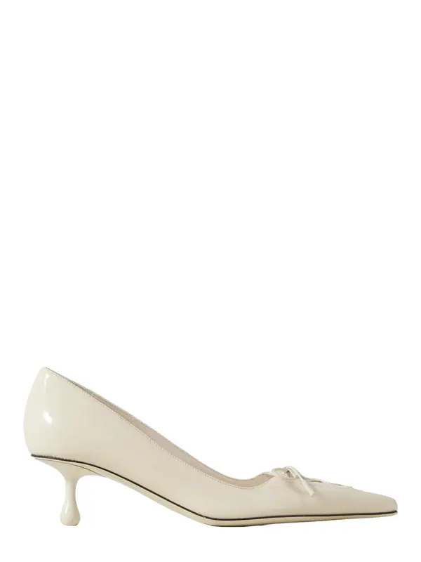 JIMMY CHOO Scarlett 50 Patent-leather Pumps - Off-white