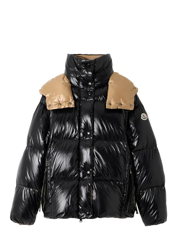 Moncler Parana Logo-appliquéd Quilted Shell Hooded Down Jacket - Black