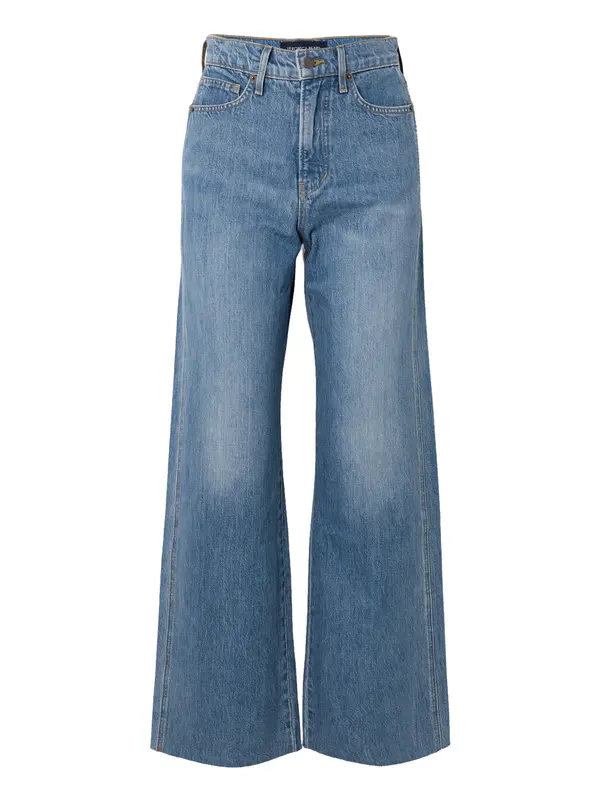 Veronica Beard Taylor High-rise Wide-leg Jeans - Blue