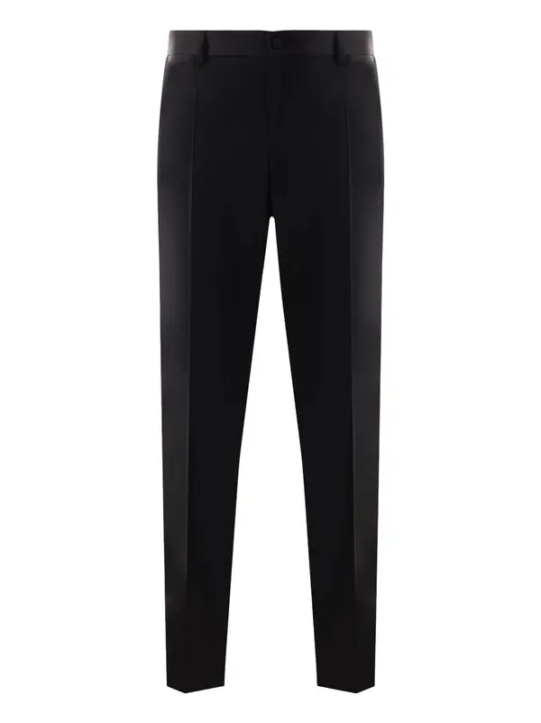 Dolce & Gabbana Pressed-crease Trousers - Black