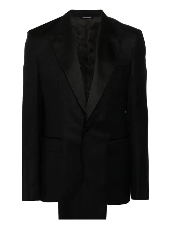 Dolce & Gabbana Monogram-jacquard Suit - Black