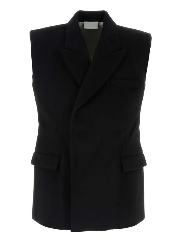 VTMNTS Sleeveless Wool Jacket - Black