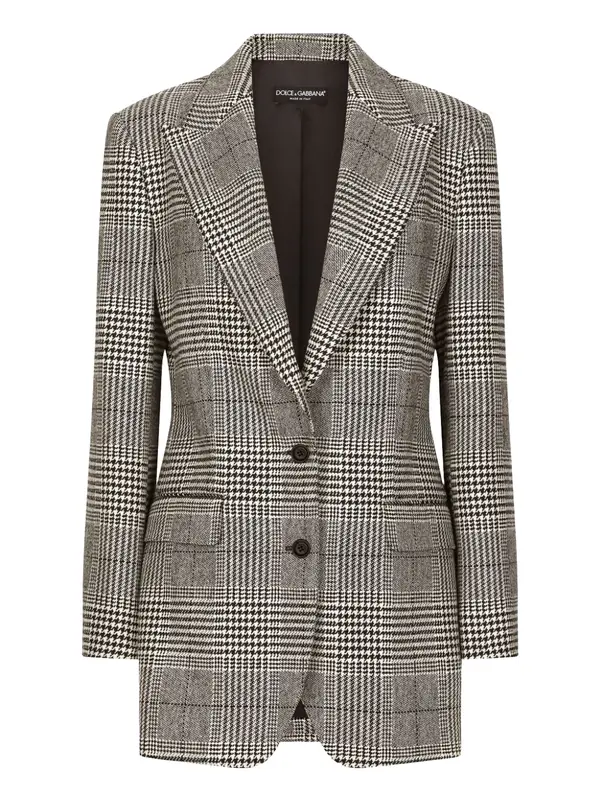 Dolce & Gabbana Glen-plaid Blazer - Grey