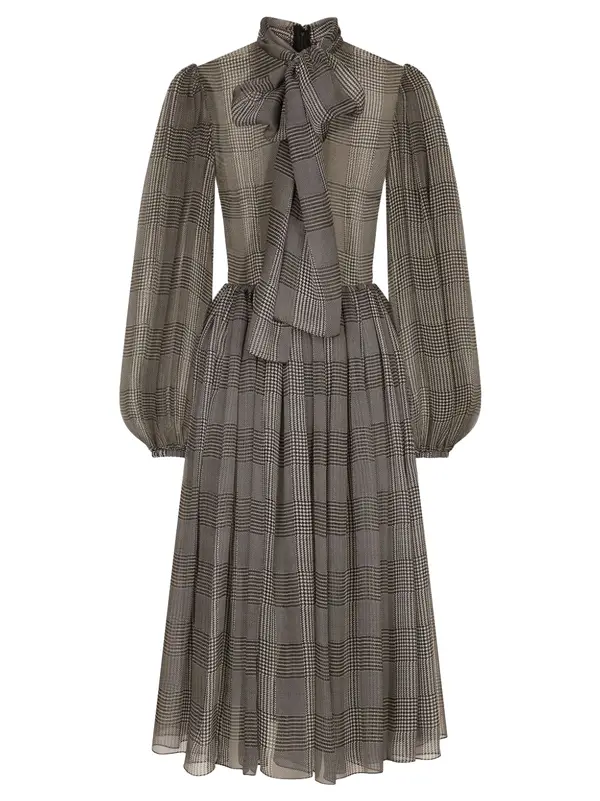 Dolce & Gabbana Check-pattern Dress - Grey