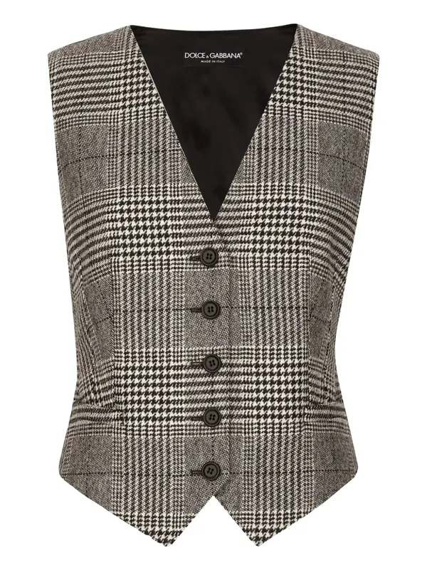 Dolce & Gabbana Tartan Waistcoat - Grey