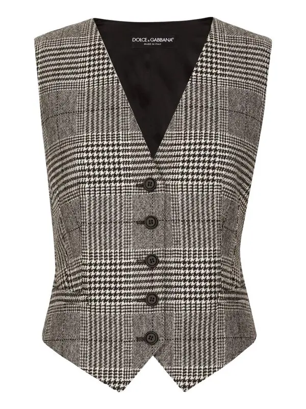 Dolce & Gabbana Tartan Waistcoat - Grey