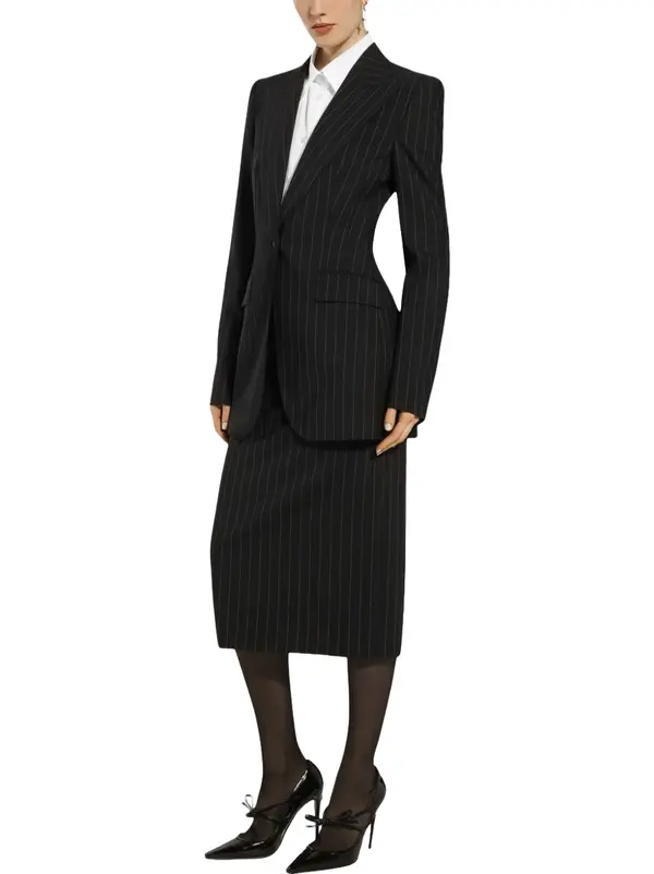 Dolce & Gabbana Striped Blazer - Black