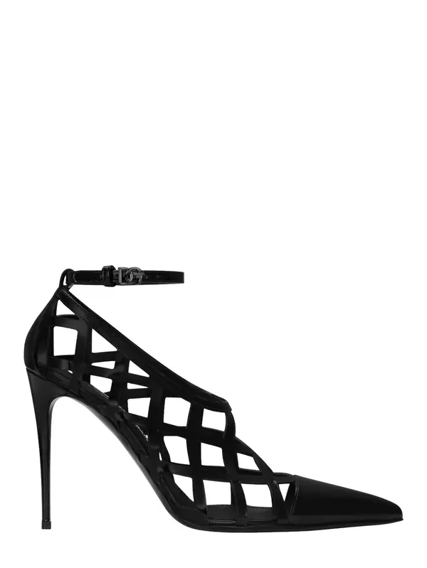Dolce & Gabbana Caged Leather Pumps - Black