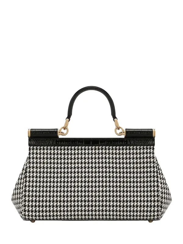 Dolce & Gabbana Houndstooth Tote Bag - Black