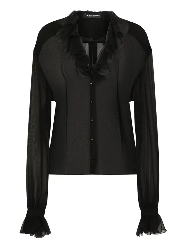 Dolce & Gabbana Chiffon Blouse - Black