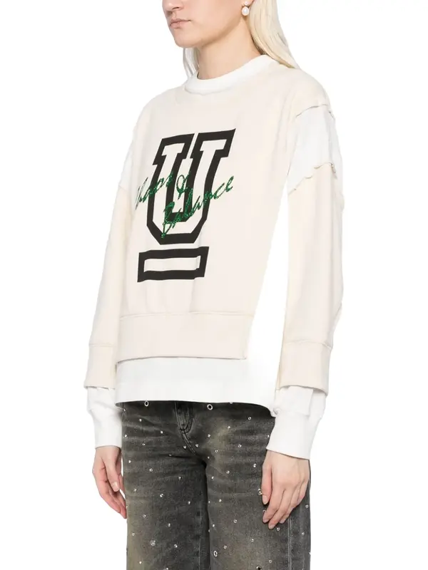 UNDERCOVERISM Contrast-panel Sweatshirt - White