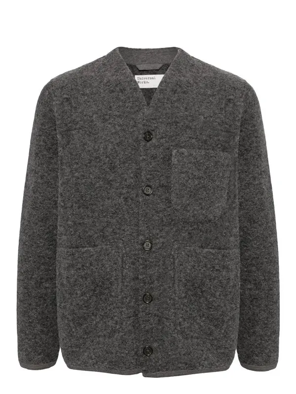 Universal Works Fleece Cardigan - Grey