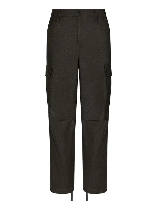 Dolce & Gabbana Virgin Wool Cargo Trousers - Grey