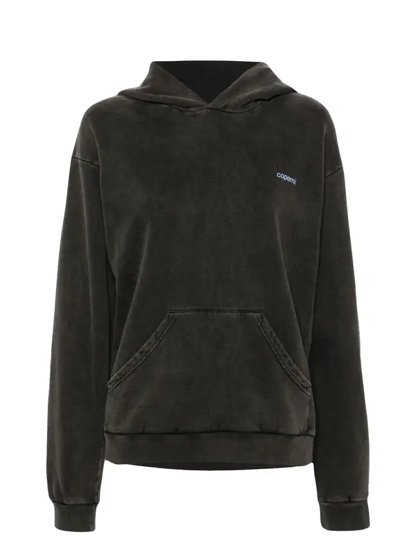 Coperni Washed Horn Hoodie - Black
