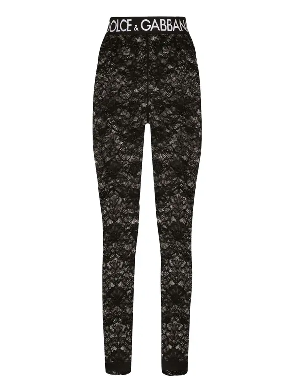 Dolce & Gabbana Lace Leggings - Black