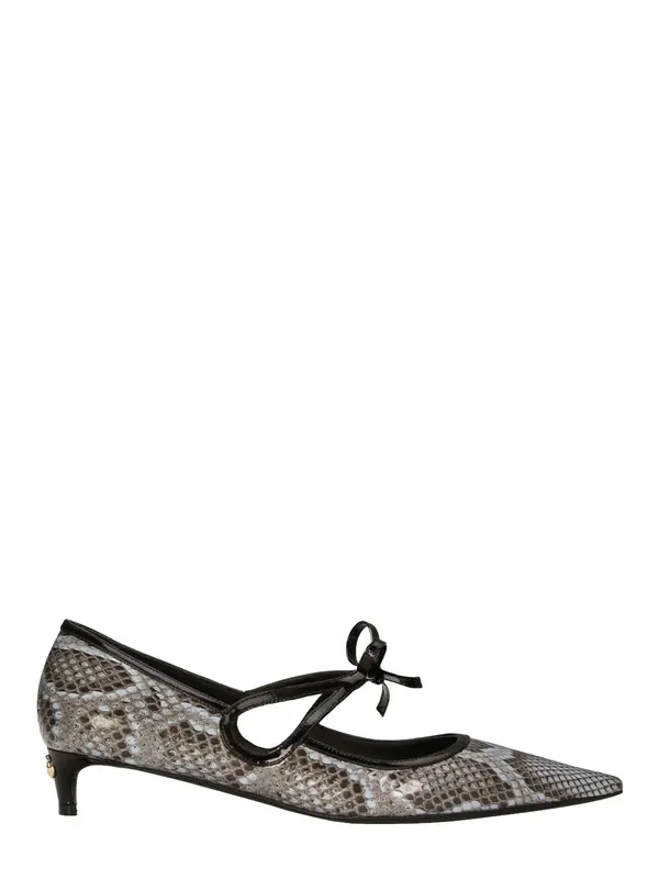 Dolce & Gabbana 30mm Leather Ribbon-tie Pumps - Brown