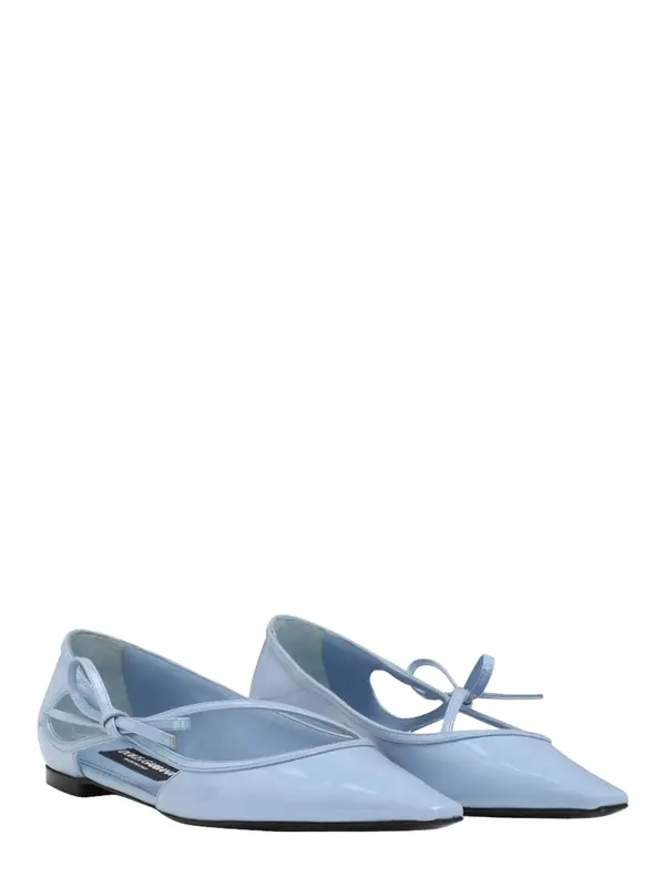 Dolce & Gabbana Dna Leather Ballerina Shoes - Blue