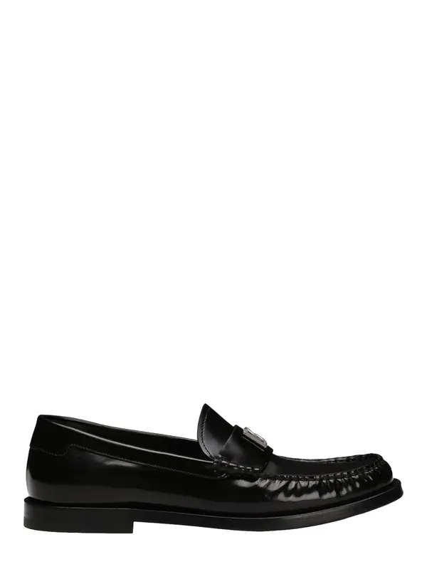 Dolce & Gabbana Logo-plaque Loafers - Black