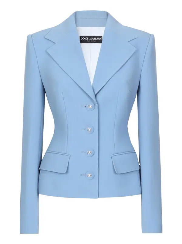 Dolce & Gabbana Fitted Buttoned Jacket - Blue