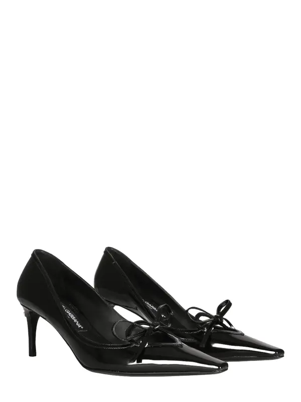 Dolce & Gabbana Dna Ribbon-tie Leather Pumps - Black