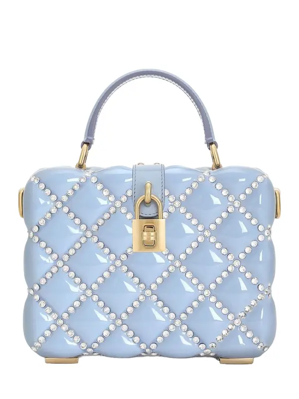 Dolce & Gabbana Crystal-embellished Padlock Mini Bag - Blue