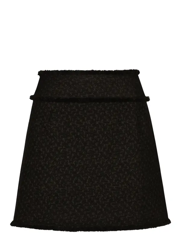 Dolce & Gabbana Dna Bouclé Mini Skirt - Black