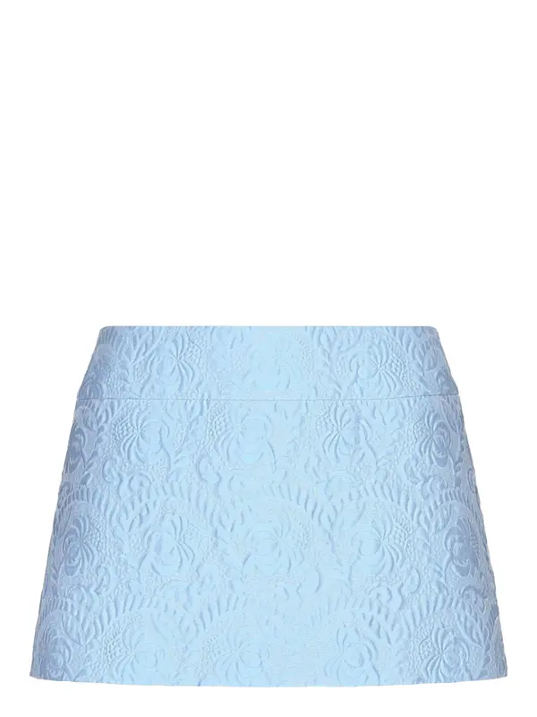 Dolce & Gabbana Fitted Brocade Mini Skirt - Blue