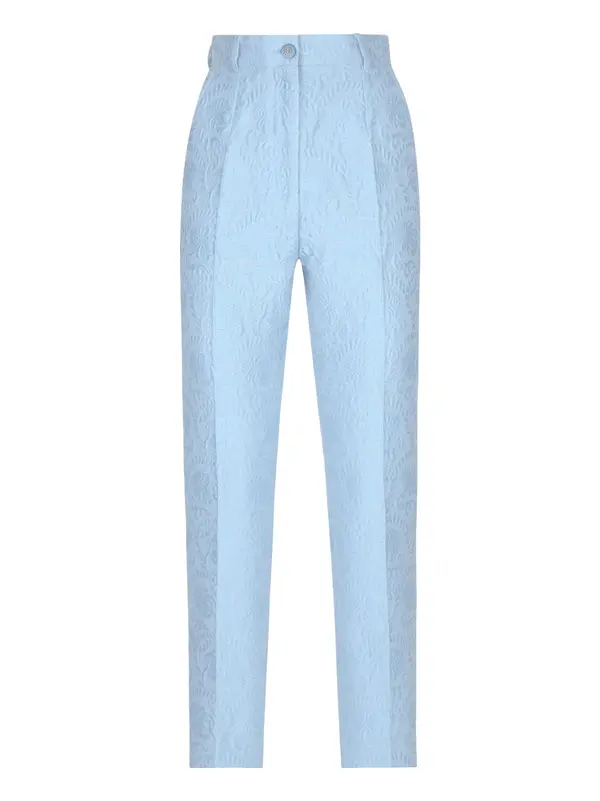 Dolce & Gabbana Dna Jacquard Tailored Trousers - Blue