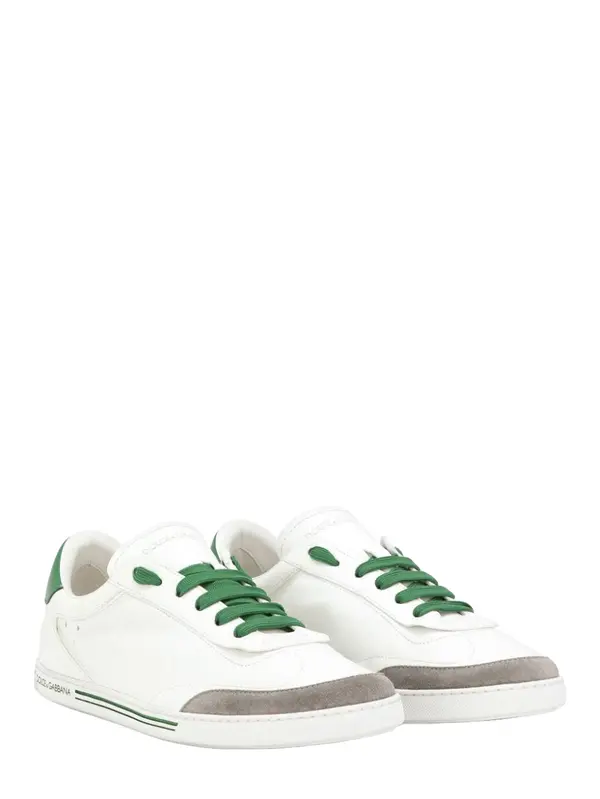Dolce & Gabbana Saint Tropez Leather Sneakers - White