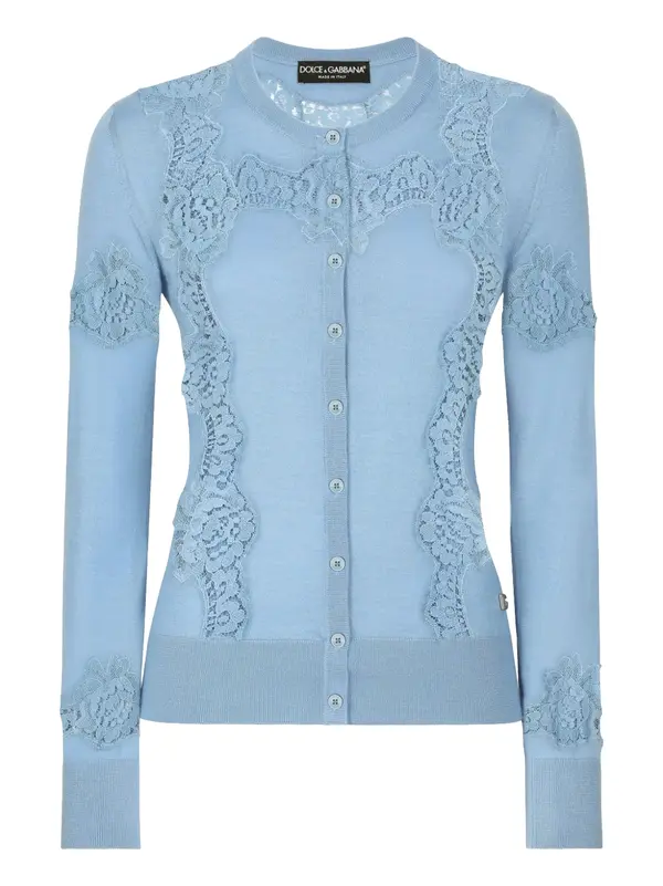 Dolce & Gabbana Dna Lace Cardigan - Blue