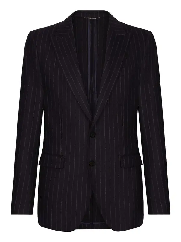 Dolce & Gabbana Pinstripe Single-breasted Jacket - Black