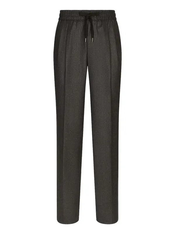 Dolce & Gabbana Mélange Flannel Trousers - Grey
