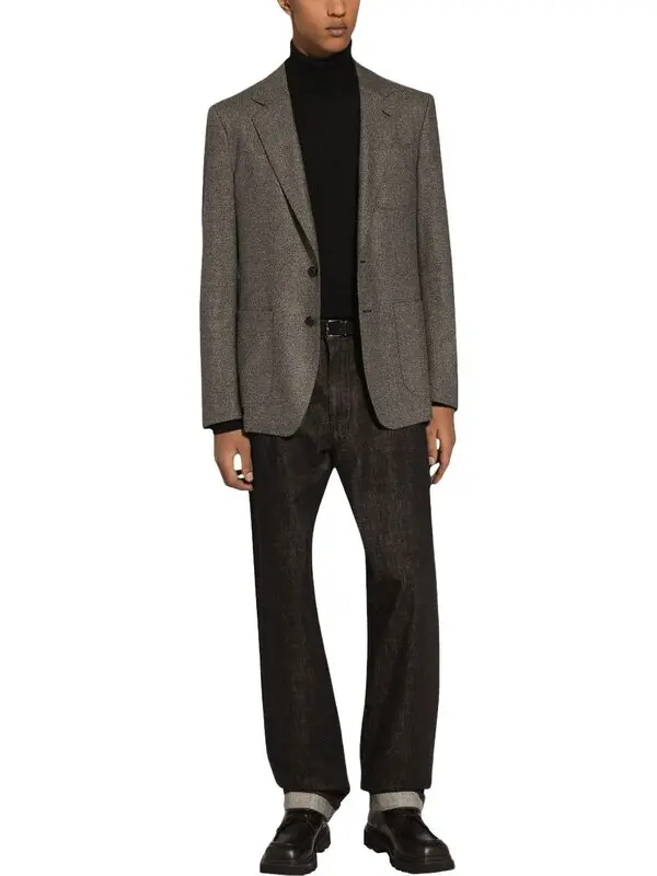 Dolce & Gabbana Notched Lapel Single-breasted Jacket - Grey