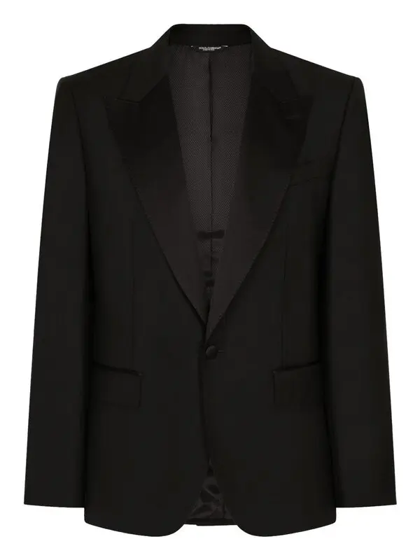 Dolce & Gabbana Wool Single-breasted Jacket - Black